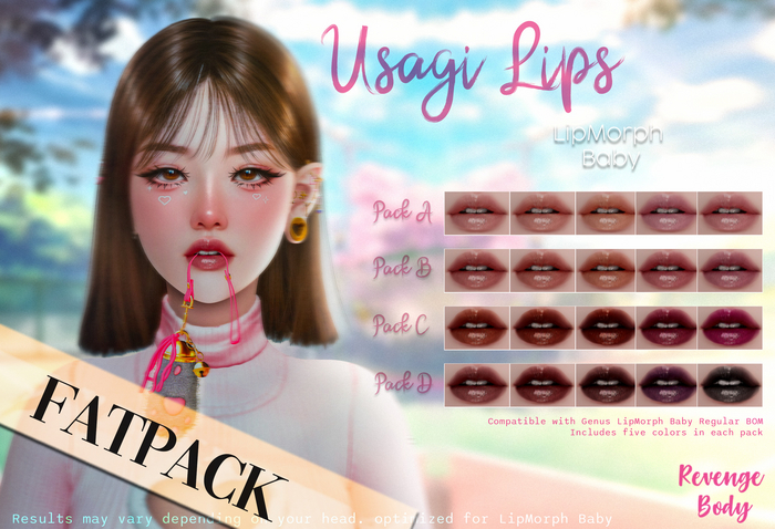 Second Life Marketplace - - RB - Usagi Lips Set FATPACK
